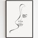 Single Line Face Drawing One Line Face Art Print Abstract - Etsy