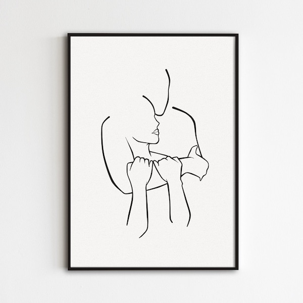 Couple Line Art Etsy