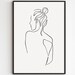 Female Back Line Art Abstract Woman Body Poster Minimalist - Etsy