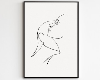 Abstract Kiss Art - Etsy