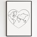 World Map Line Art, Travel Line Drawing, Wanderlust Print, Minimalist ...