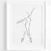 Woman Line Art Abstract Dancer Line Drawing Ballerina - Etsy