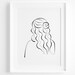 Woman Back Line Art Print Feminine Drawing Female Figure - Etsy