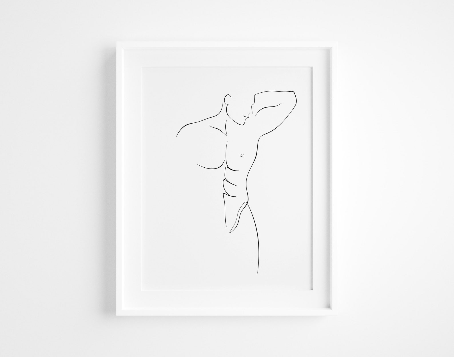 Abstract Man Line Art Print Male Body Line Drawing Male - Etsy