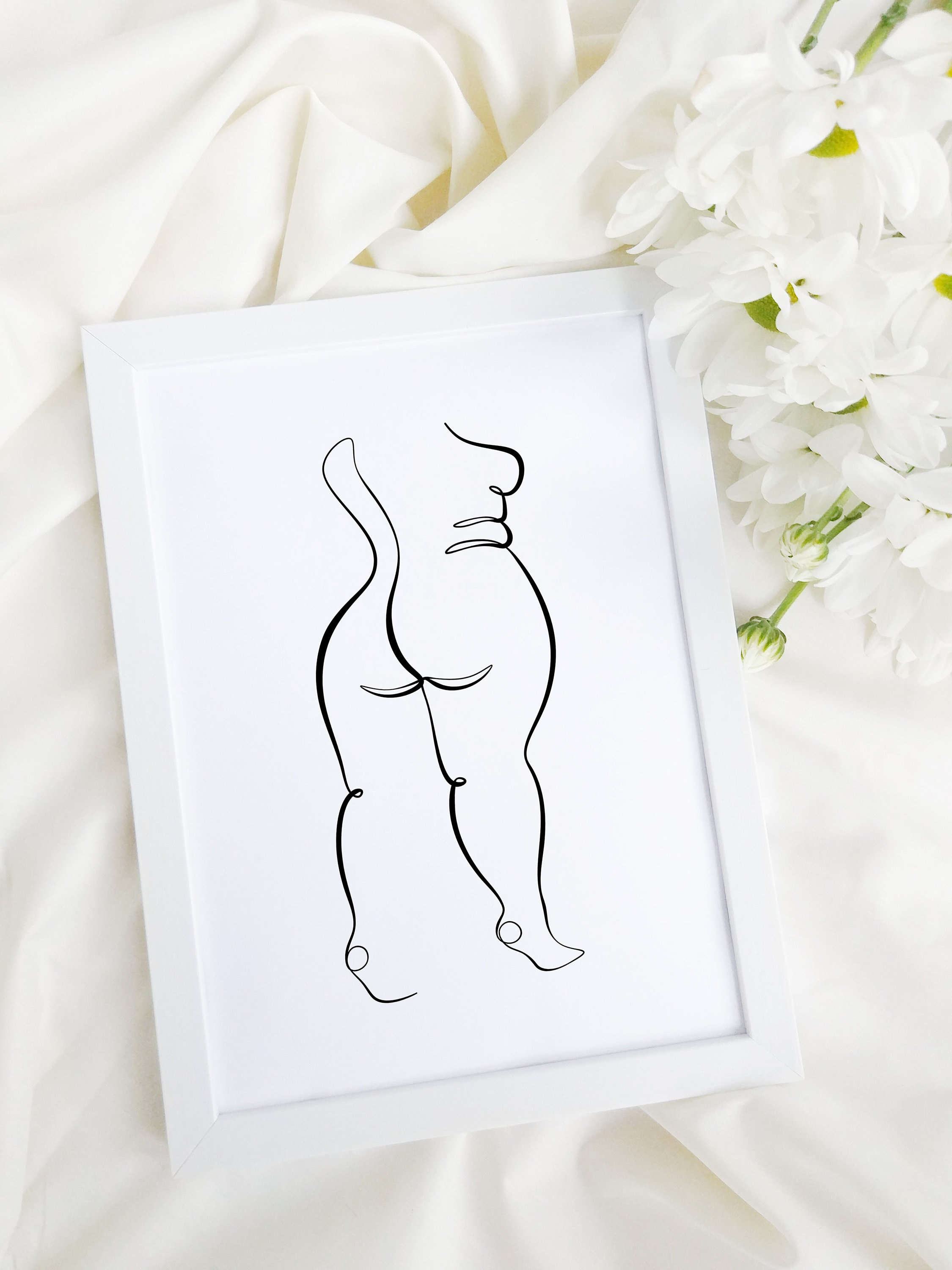 Body Positive One Line Drawing Abstract Body Line Art Curvy | Etsy