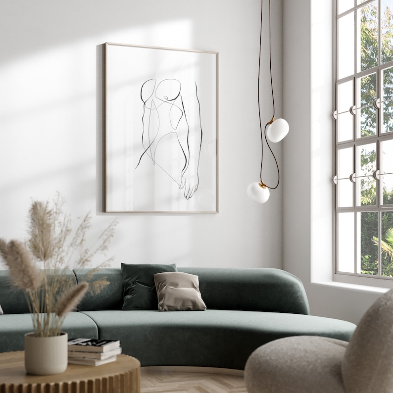 Male Body Line Art Abstract Man Wall Art One Line Drawing - Etsy