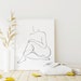 Curvy Woman Line Art Body Positive Wall Art Plus Size Woman - Etsy