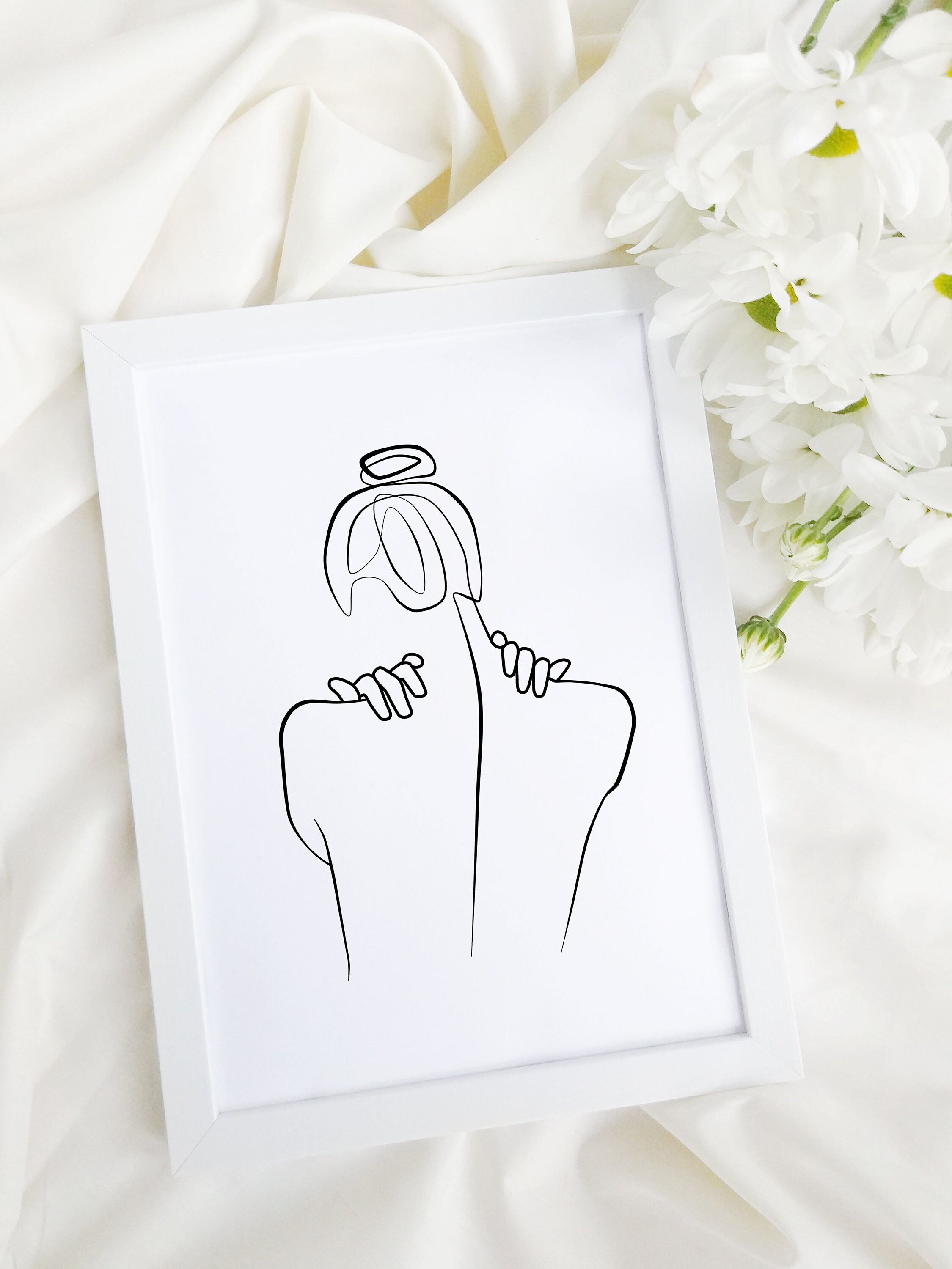 Woman Back Line Drawing Female Body Print Feminine Poster - Etsy