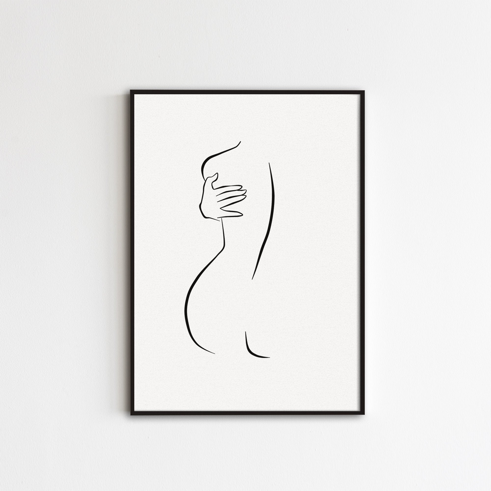 Woman Back Print Abstract Female Body Drawing Female | Etsy