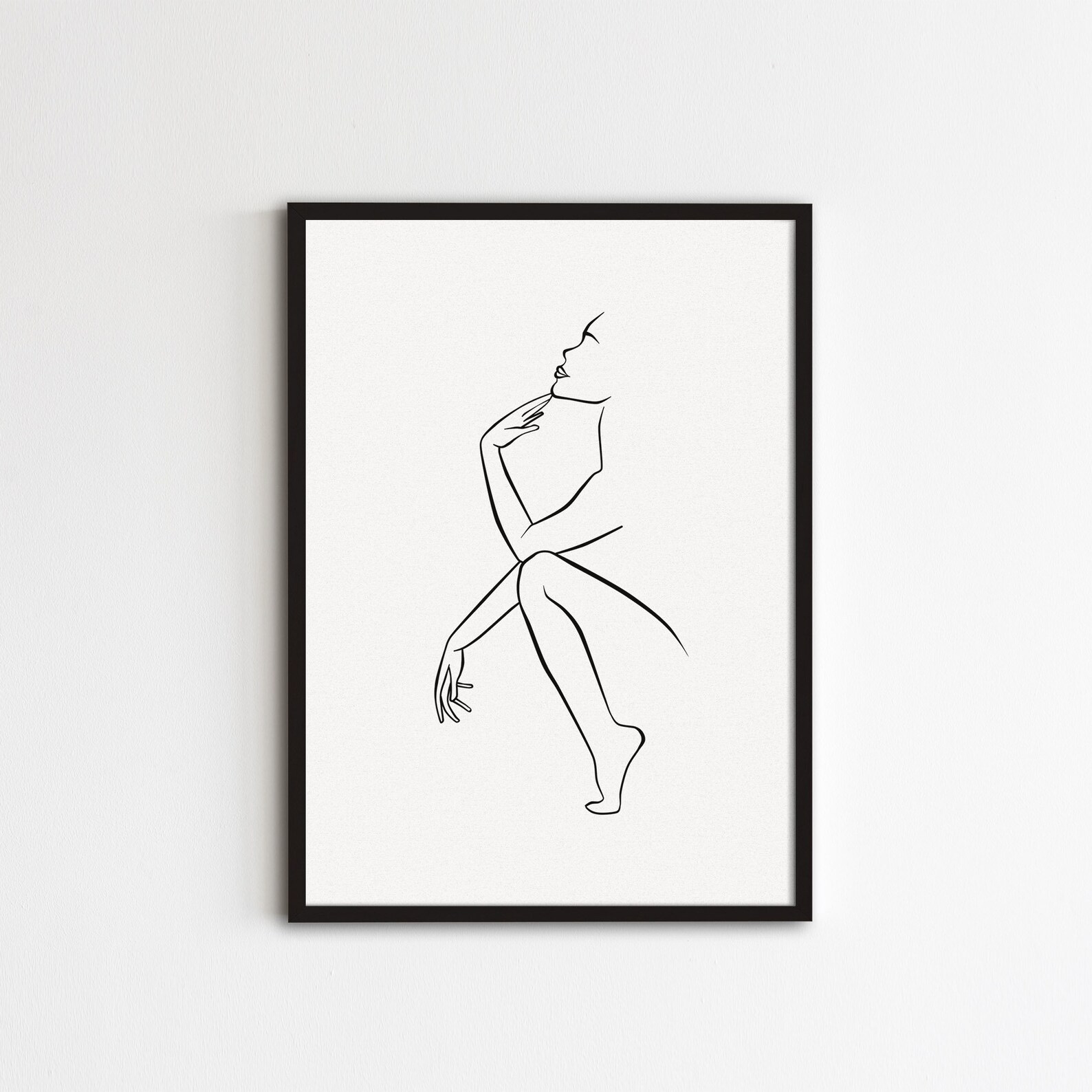 Woman Body Line Art Minimalist Figure Art Abstract Female | Etsy