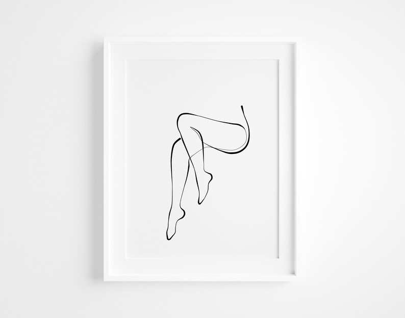 Legs Line Art One Line Drawing Woman Abstract Female Body | Etsy