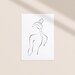 Woman Back Drawing, One Line Art Woman, Female Figure Wall Art, Single ...