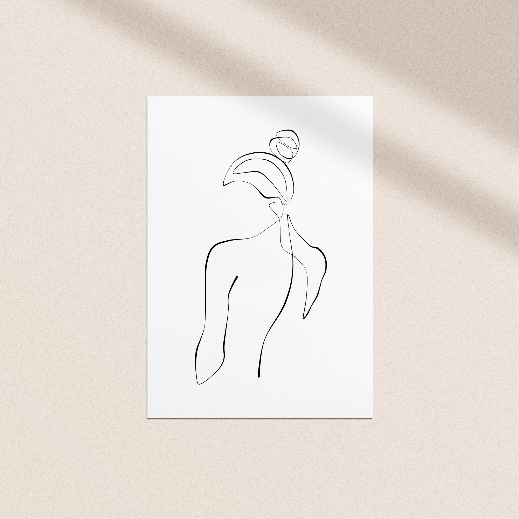 Woman Back Drawing One Line Art Woman Female Figure Wall - Etsy Canada