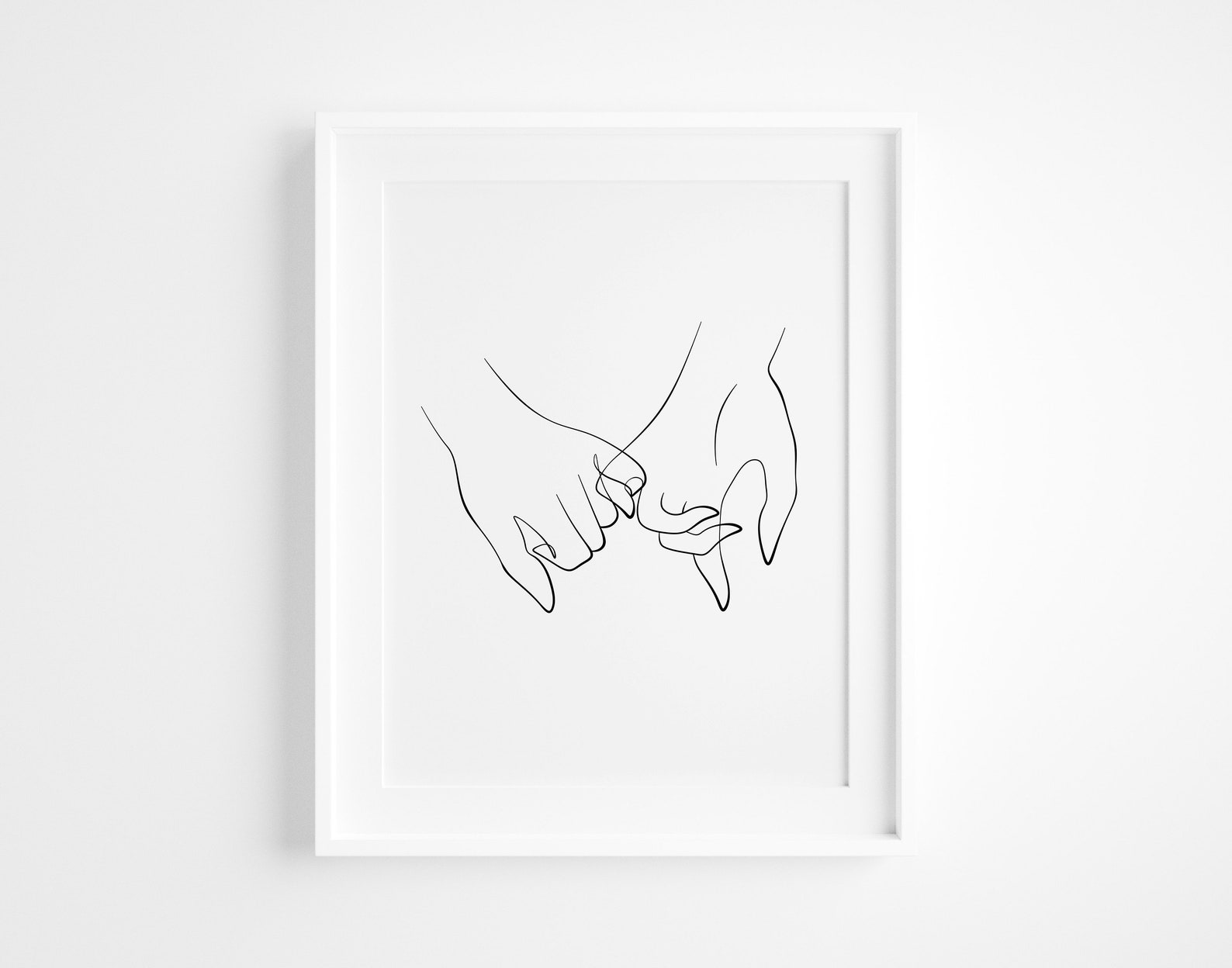 Pinky Promise Print Pinky Swear Art Holding Hands Line Art - Etsy