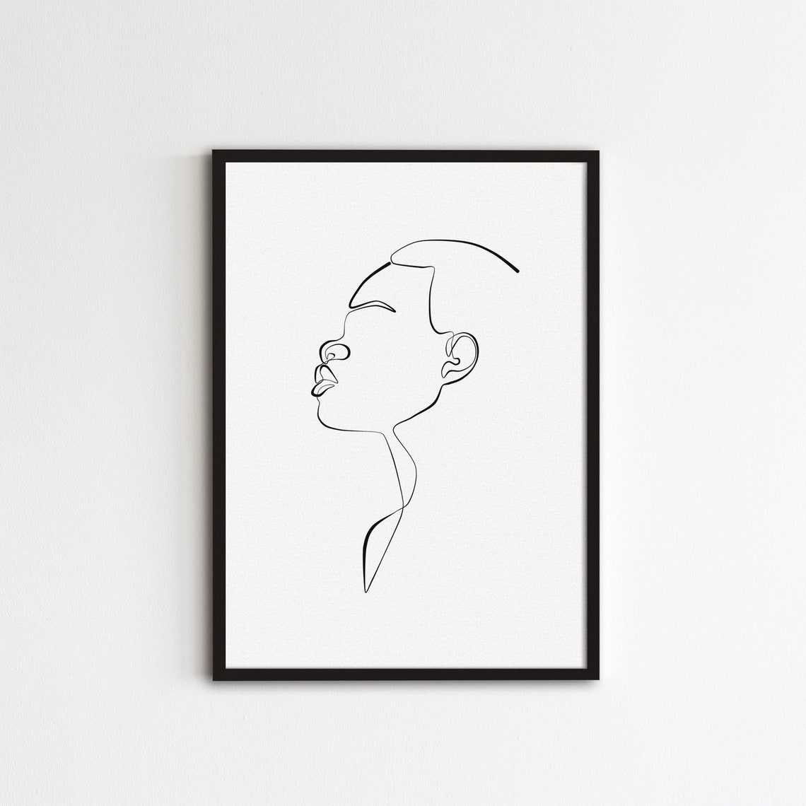 Black Woman Line Drawing African Line Art Abstract Face | Etsy