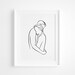 Couple Line Drawing Relationship Art Hug Art Embrace Print - Etsy