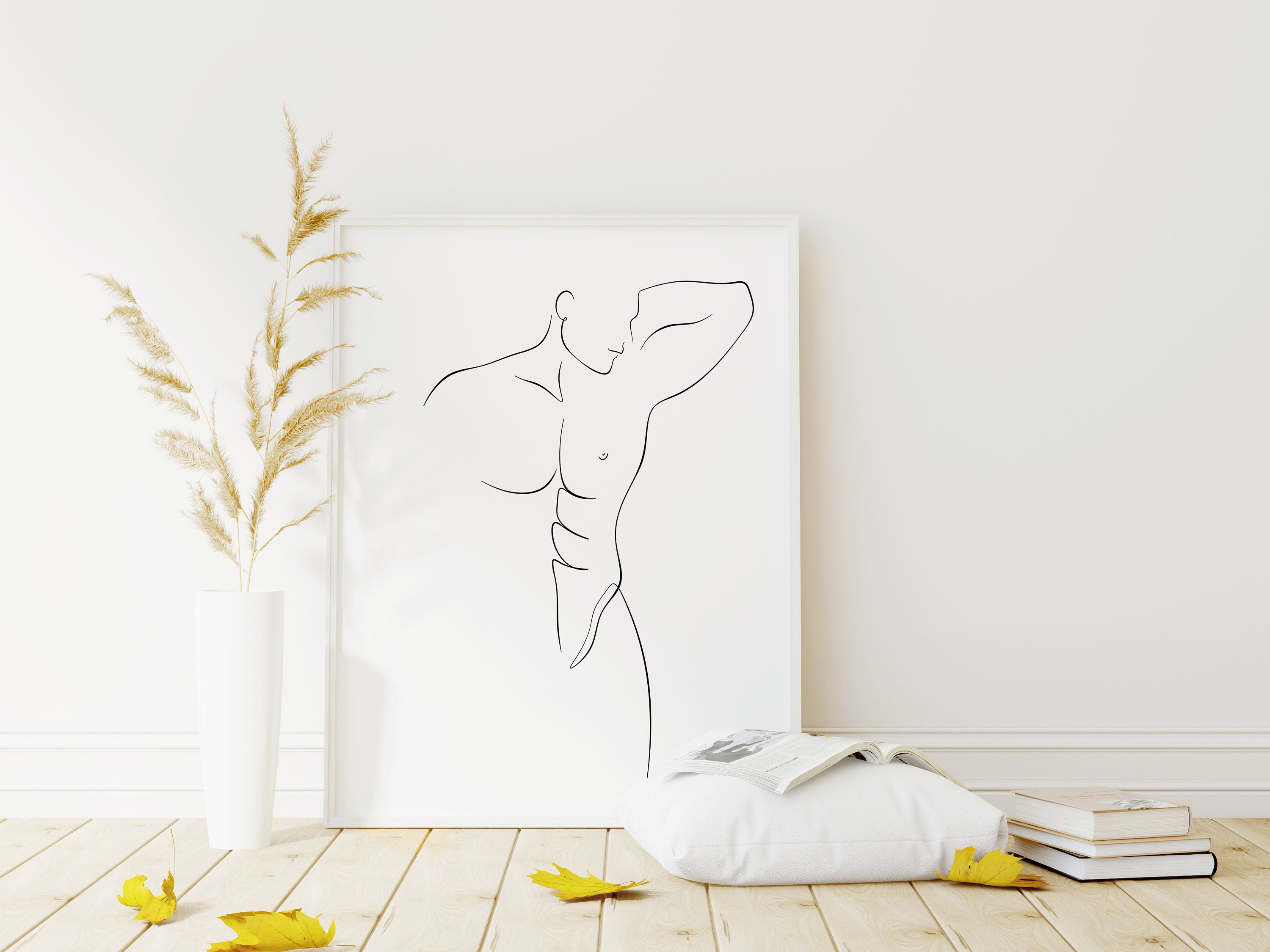 Abstract Man Line Art Print Male Body Line Drawing Male - Etsy