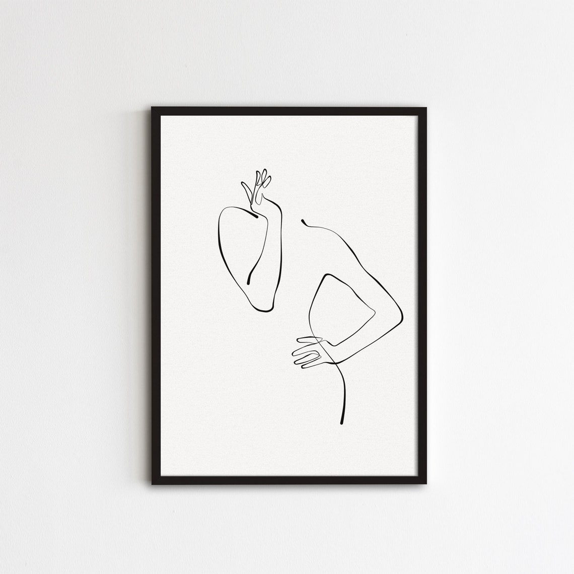 Minimal Line Drawing Woman Minimalist Body Print Abstract | Etsy