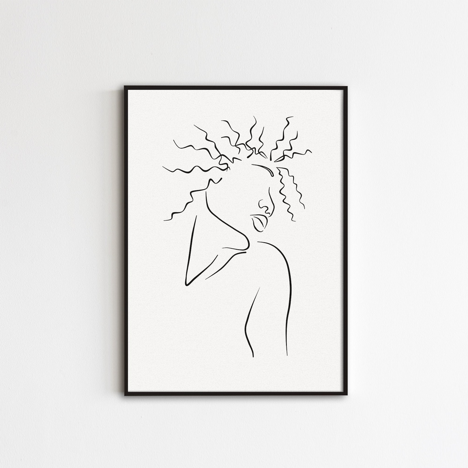 Black Woman Line Art African American Line Drawing | Etsy