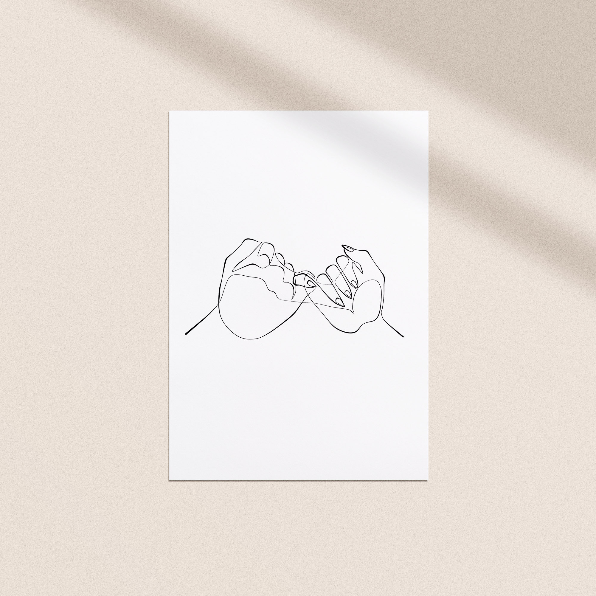 Pinky Swear Print One Line Hands Drawing Pinky Promise Line | Etsy