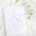 Couple Hugging Print, Hug Line Art, Abstract Couple Figure Art, Love ...