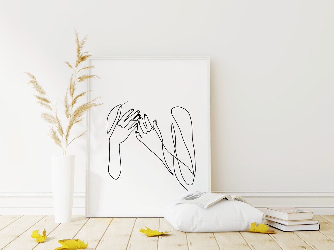 Woman Body Outline Art Abstract Female Figure Print Minimal | Etsy