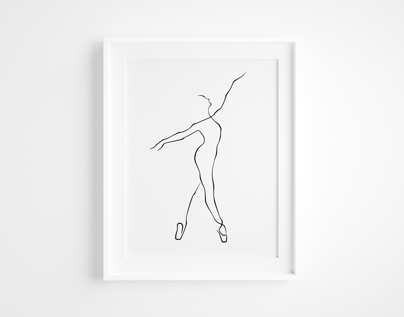 Woman Line Art Abstract Dancer Line Drawing Ballerina - Etsy