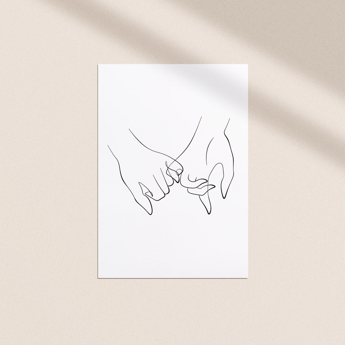 Pinky Promise Print Pinky Swear Art Holding Hands Line Art - Etsy