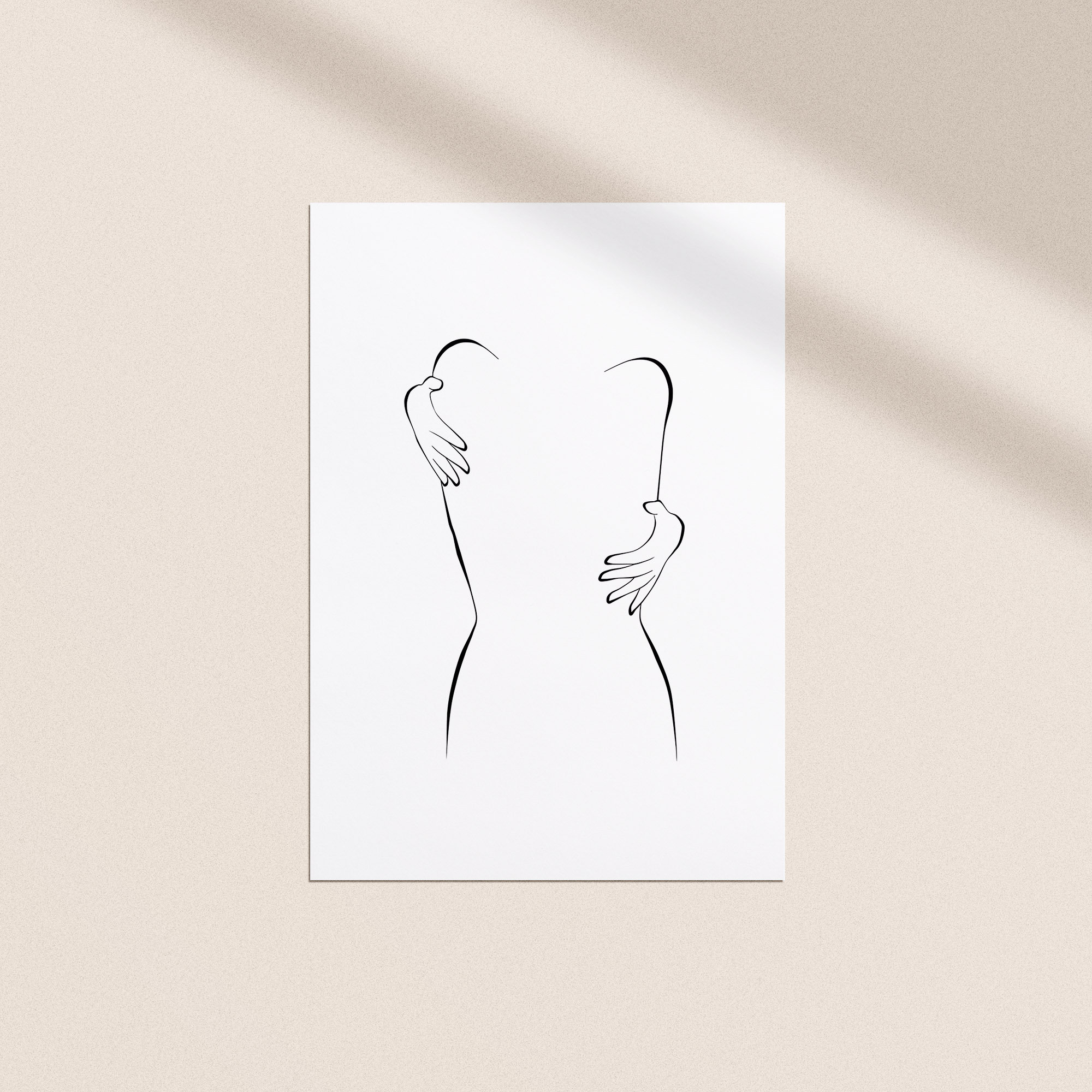 Woman Back Line Art Self Love Print Self Care Illustration | Etsy