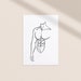 Man Line Art Male Body Line Drawing Abstract Naked Body - Etsy