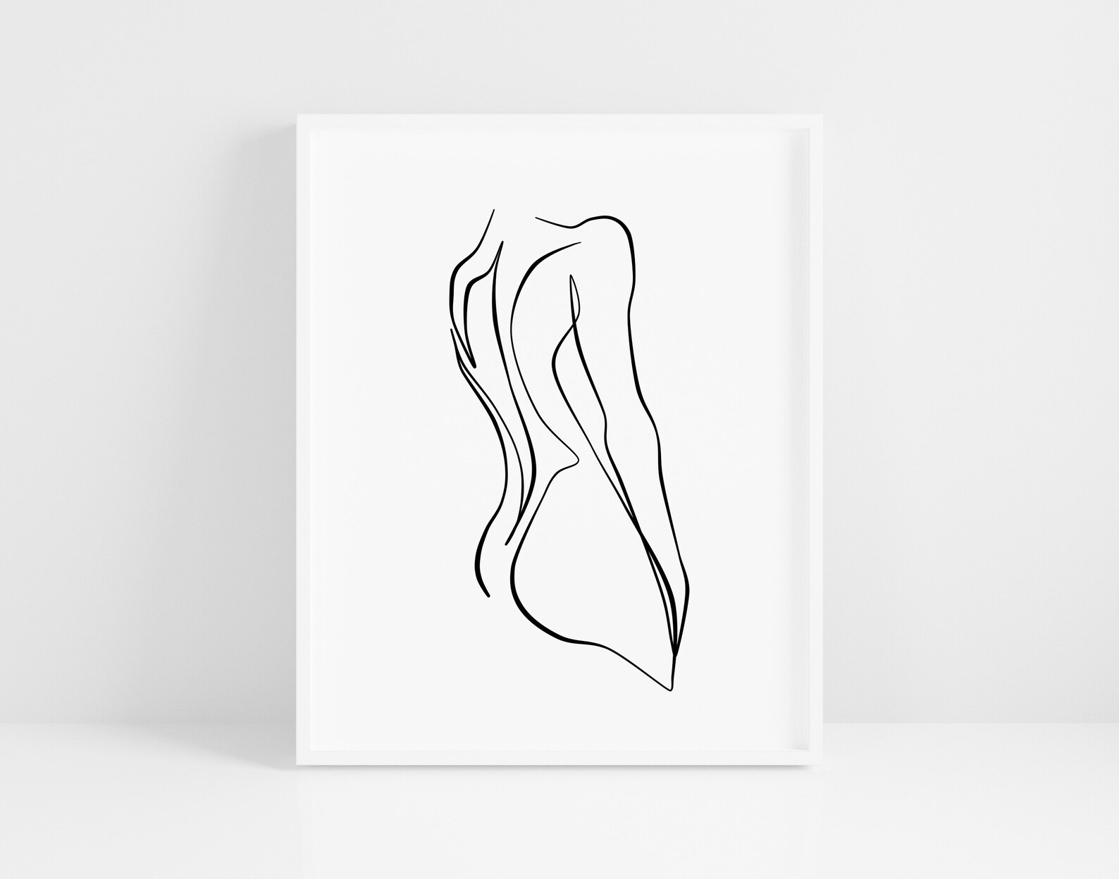 Woman Back Line Art Abstract Woman Body Art Female Back Art | Etsy