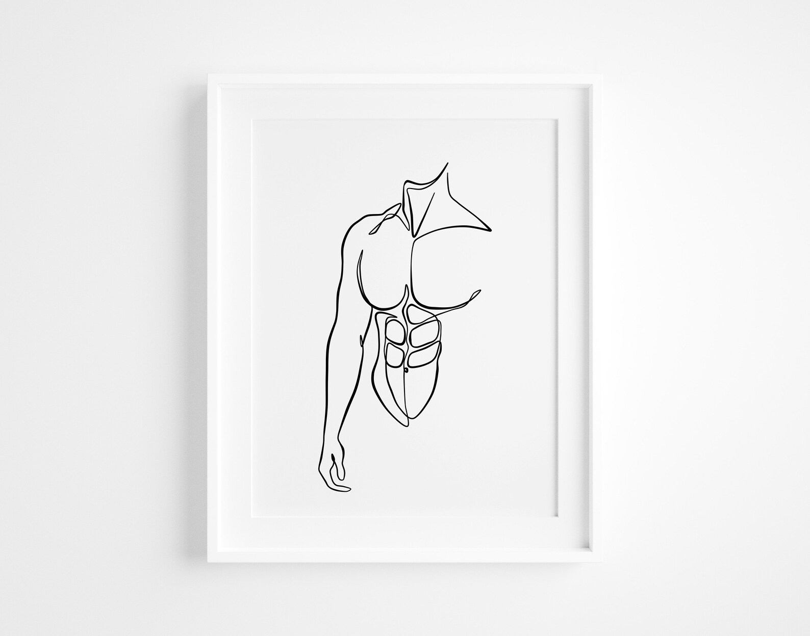 Man Line Art Male Body Line Drawing Abstract Naked Body | Etsy