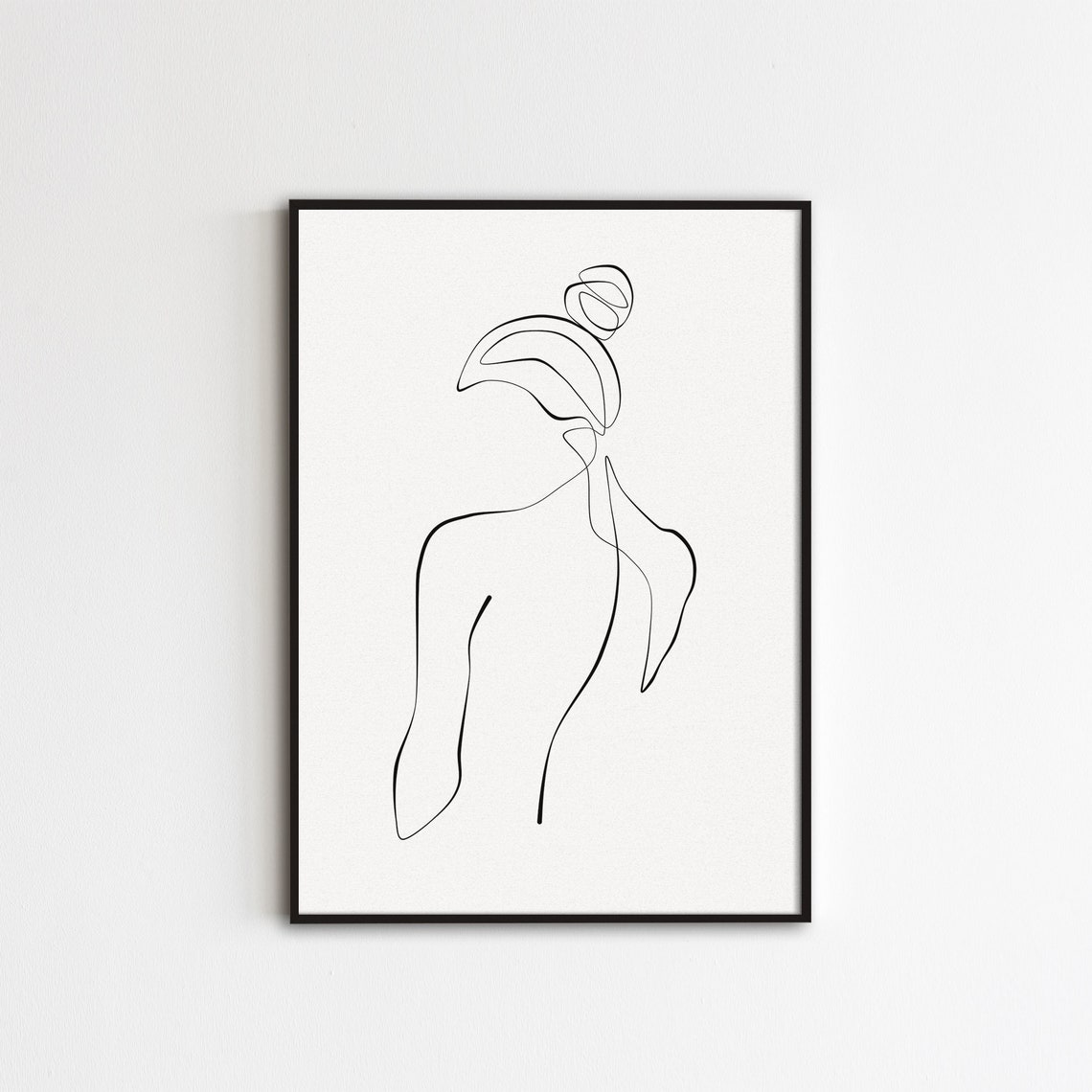Woman Back Drawing One Line Art Woman Female Figure Wall | Etsy Canada