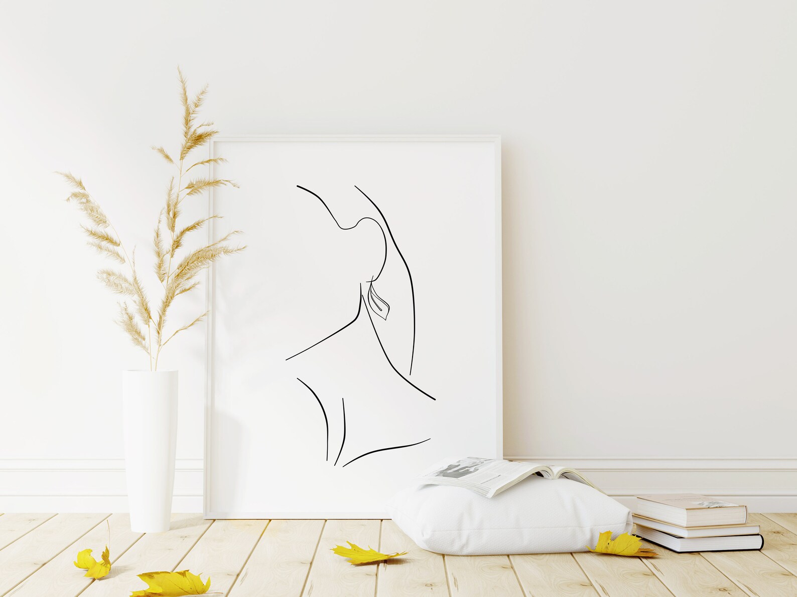 Neck Line Drawing Minimalist Woman Face Print Minimal Line - Etsy