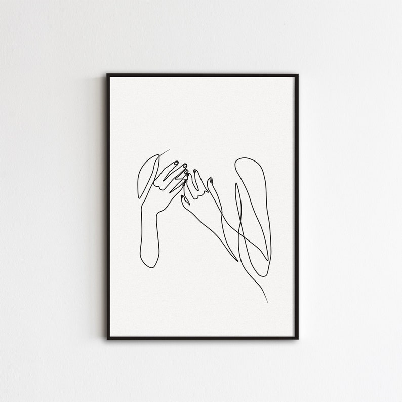 Woman Body Outline Art Abstract Female Figure Print Minimal | Etsy