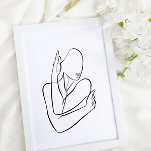 Self Love Art Print, Woman One Line Drawing, Feminine Poster, Abstract ...