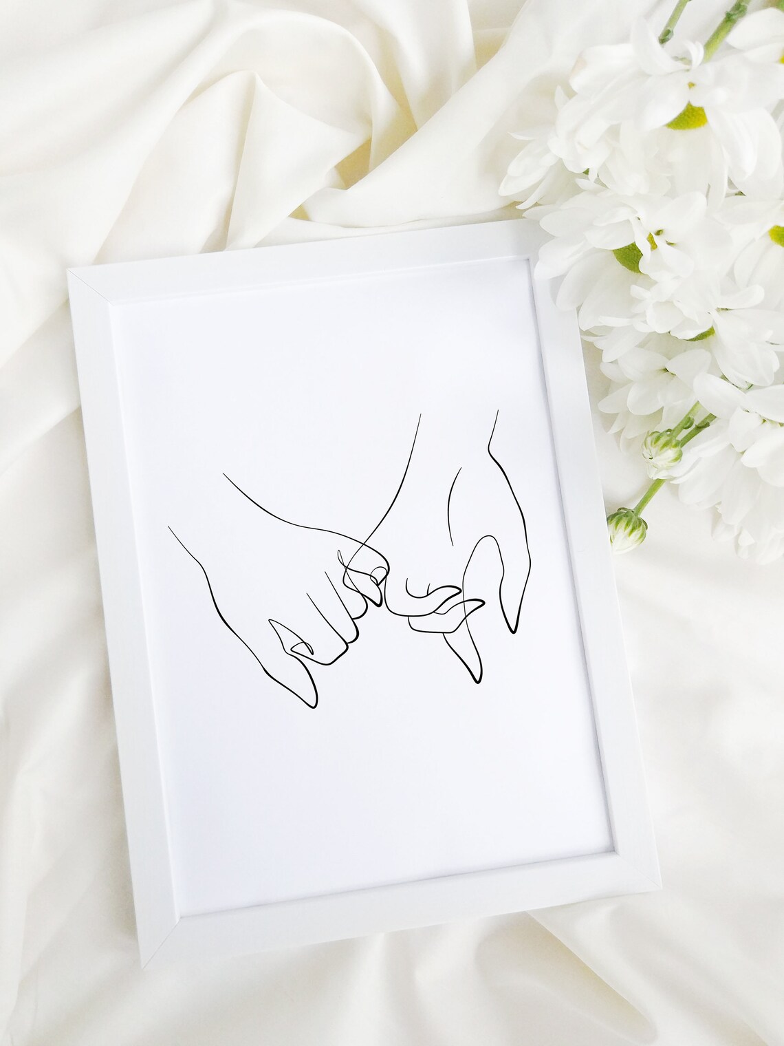 Pinky Promise Print Pinky Swear Art Holding Hands Line Art - Etsy