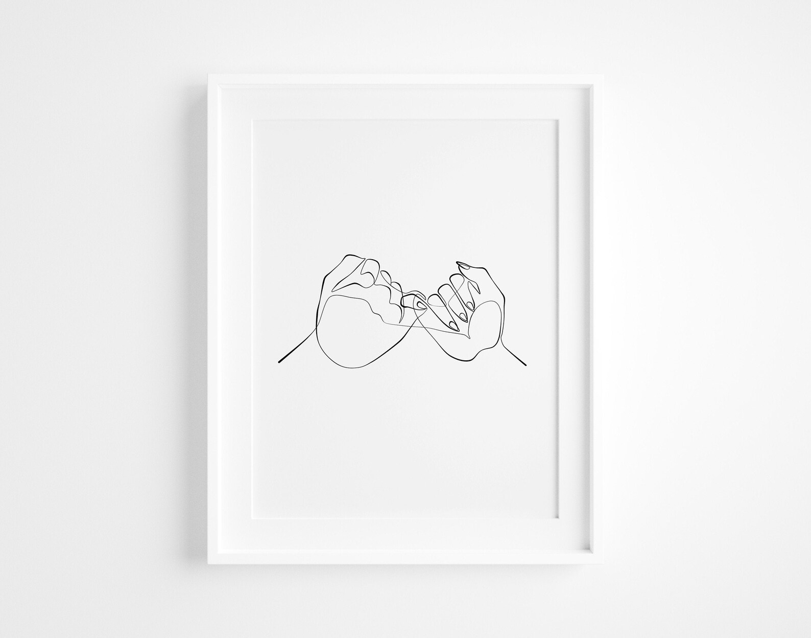 Pinky Swear Print One Line Hands Drawing Pinky Promise Line | Etsy