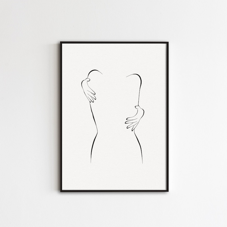 Woman Back Line Art Self Love Print Self Care Illustration - Etsy