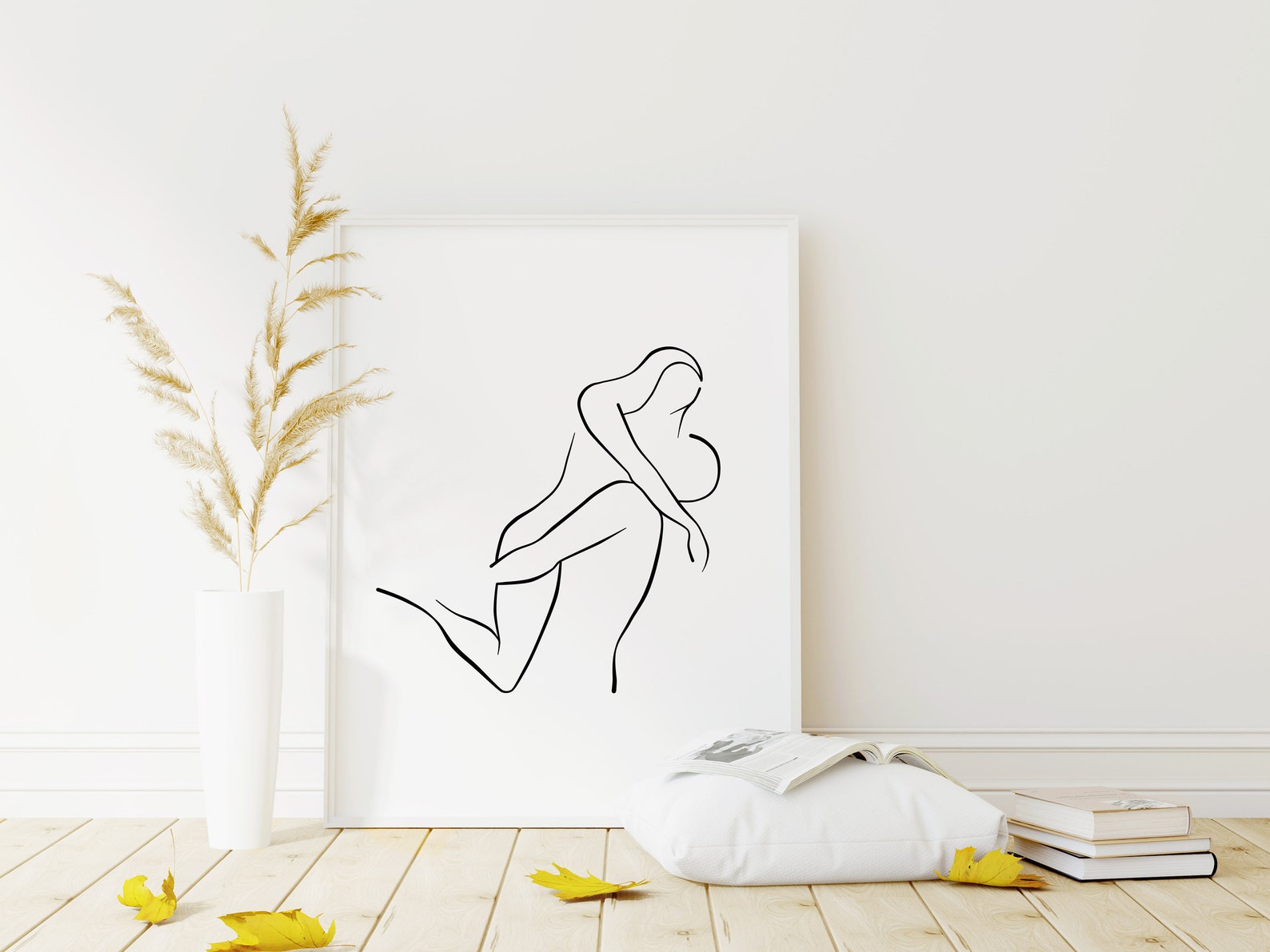 Couple Hugging Art, Hug Line Art, Abstract Love Wall Art, Man and Woman ...