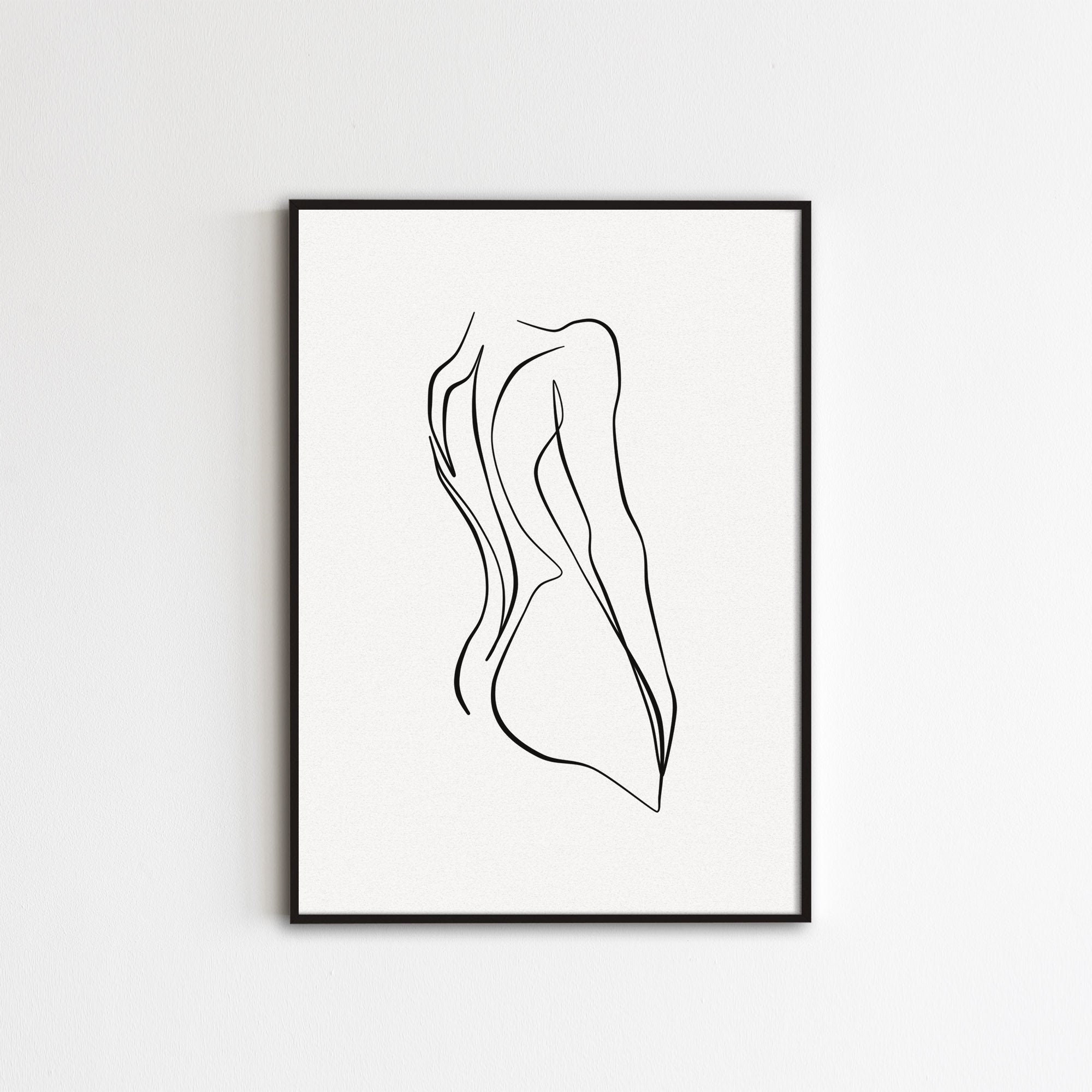 Woman Back Line Art Abstract Woman Body Art Female Back Art | Etsy