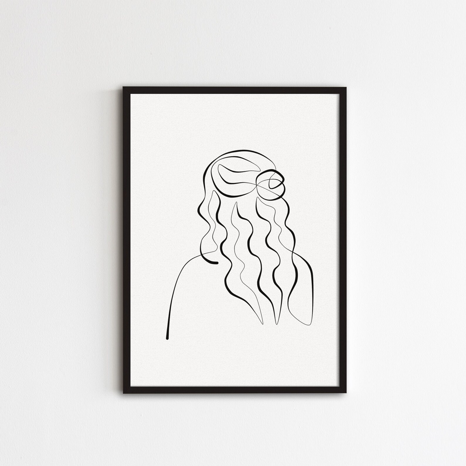 Woman Back Line Art Print Feminine Drawing Female Figure | Etsy