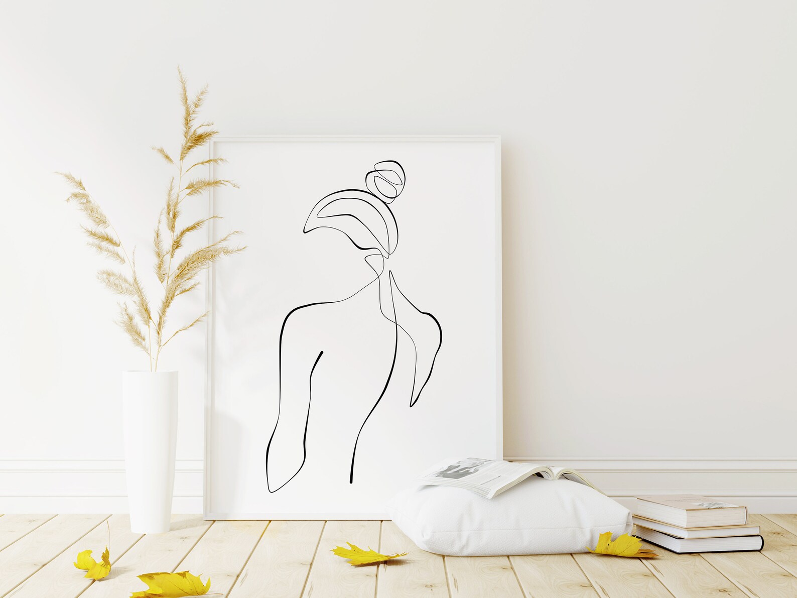 Woman Back Drawing One Line Art Woman Female Figure Wall - Etsy