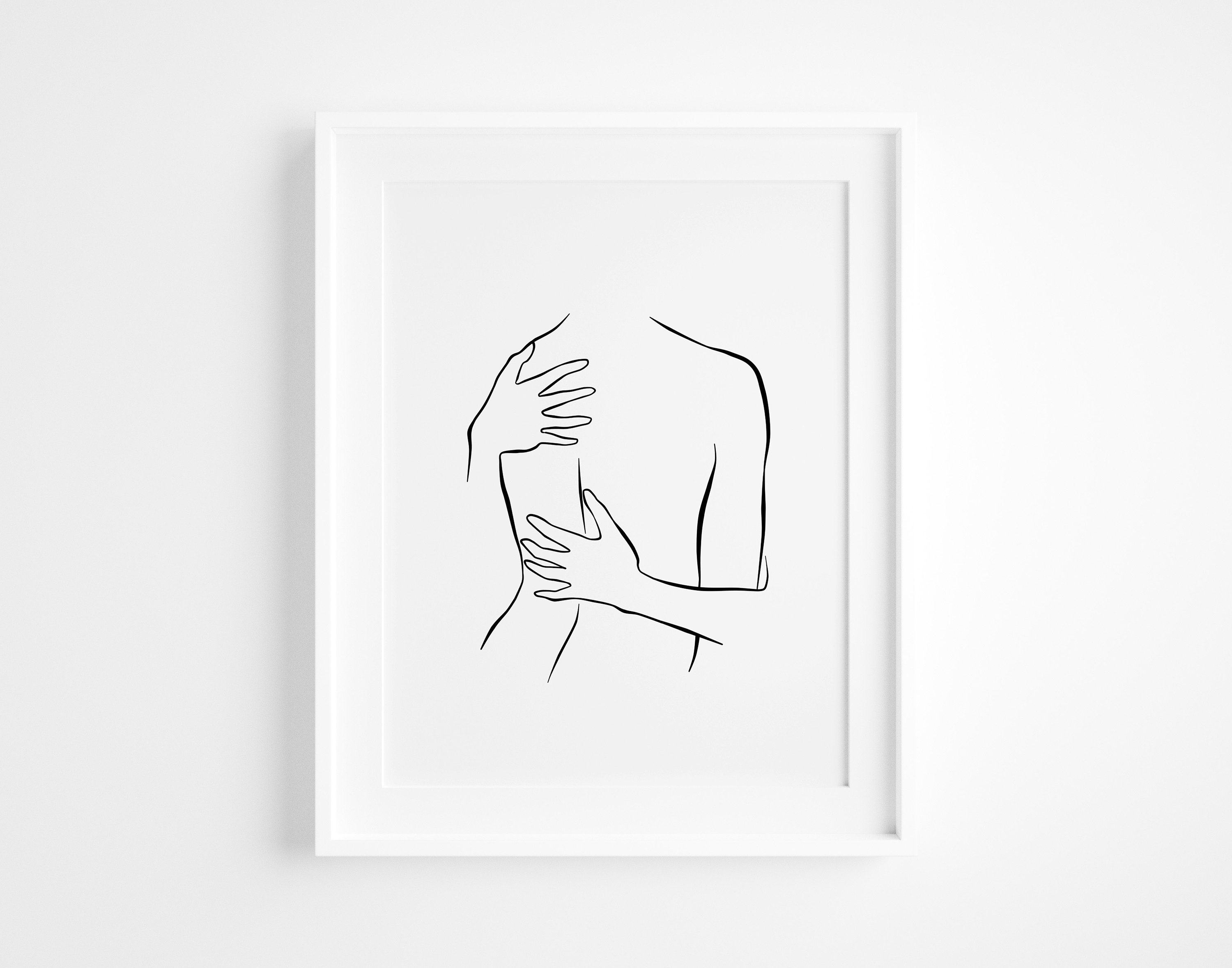 Couple Hugging Line Art Love Line Drawing Minimal Line Art | Etsy
