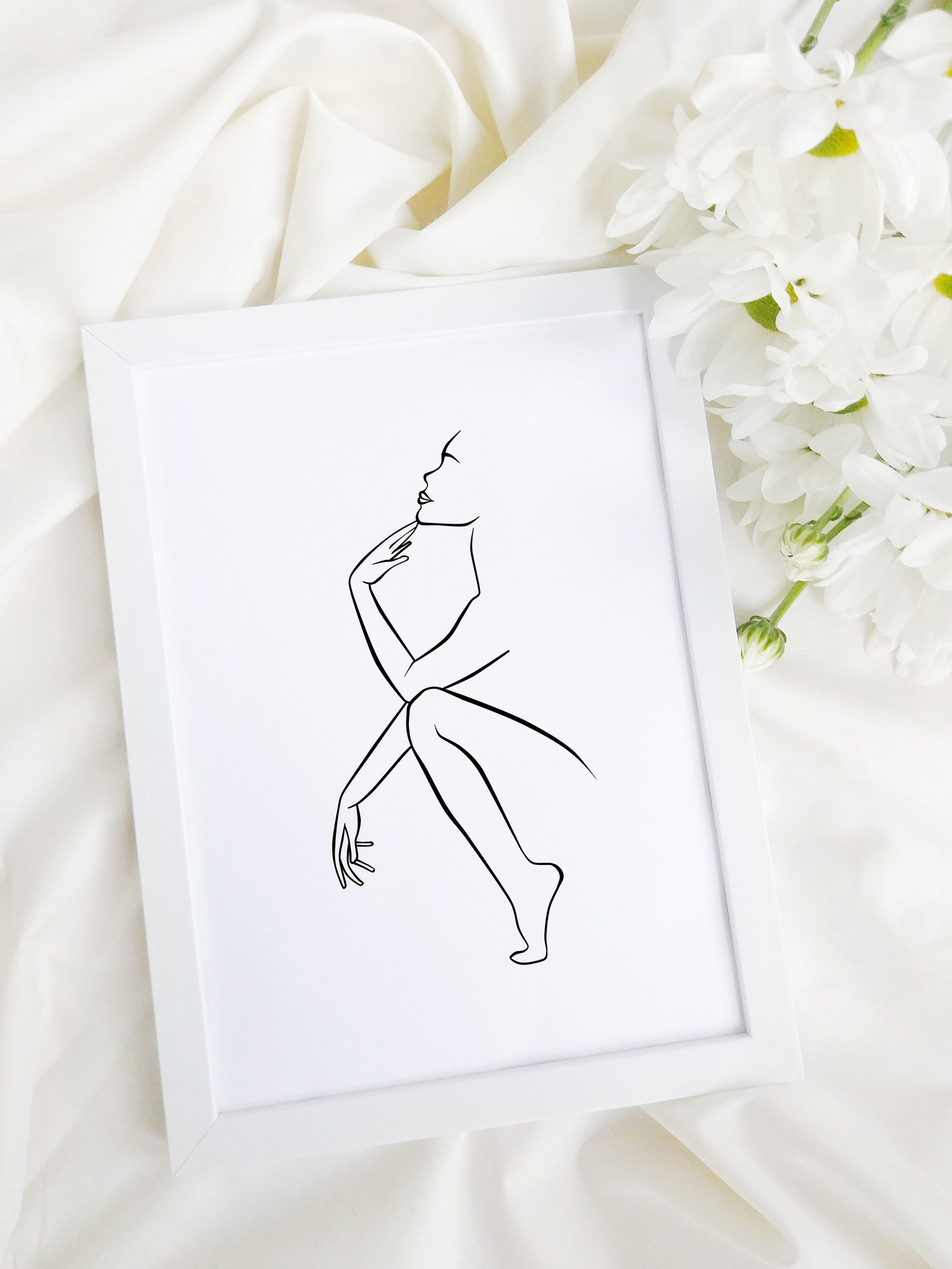 Woman Body Line Art Minimalist Figure Art Abstract Female - Etsy