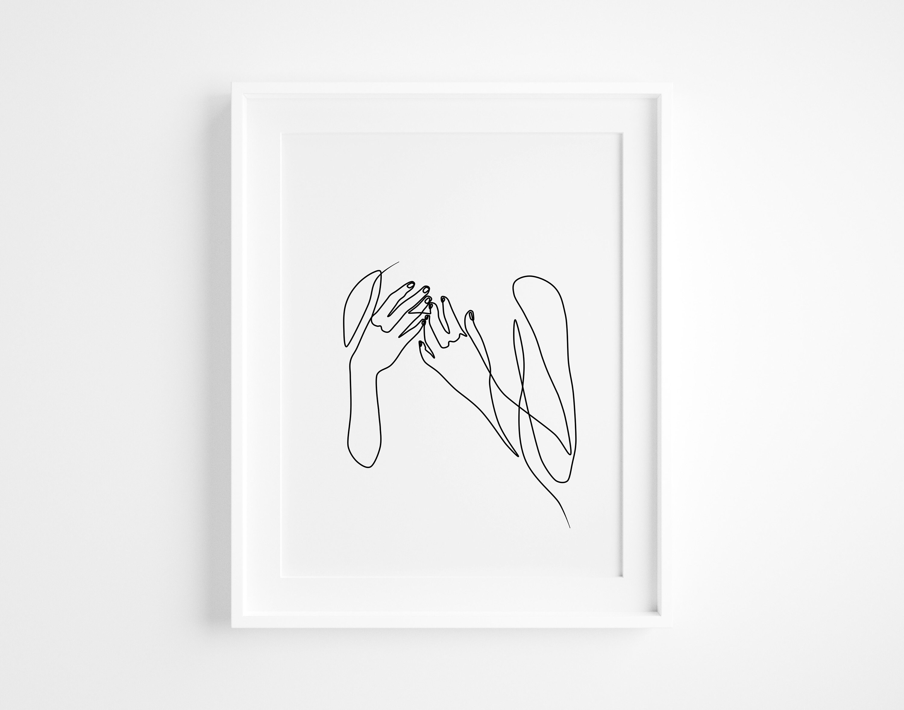Woman Body Outline Art Abstract Female Figure Print Minimal | Etsy
