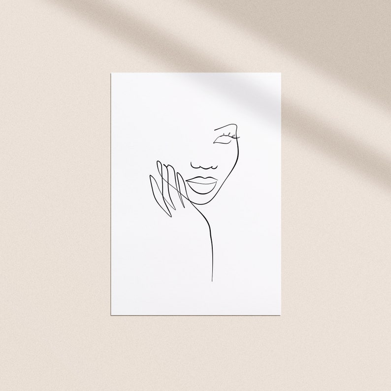 Black Woman Line Art African American Wall Art Black Girl - Etsy