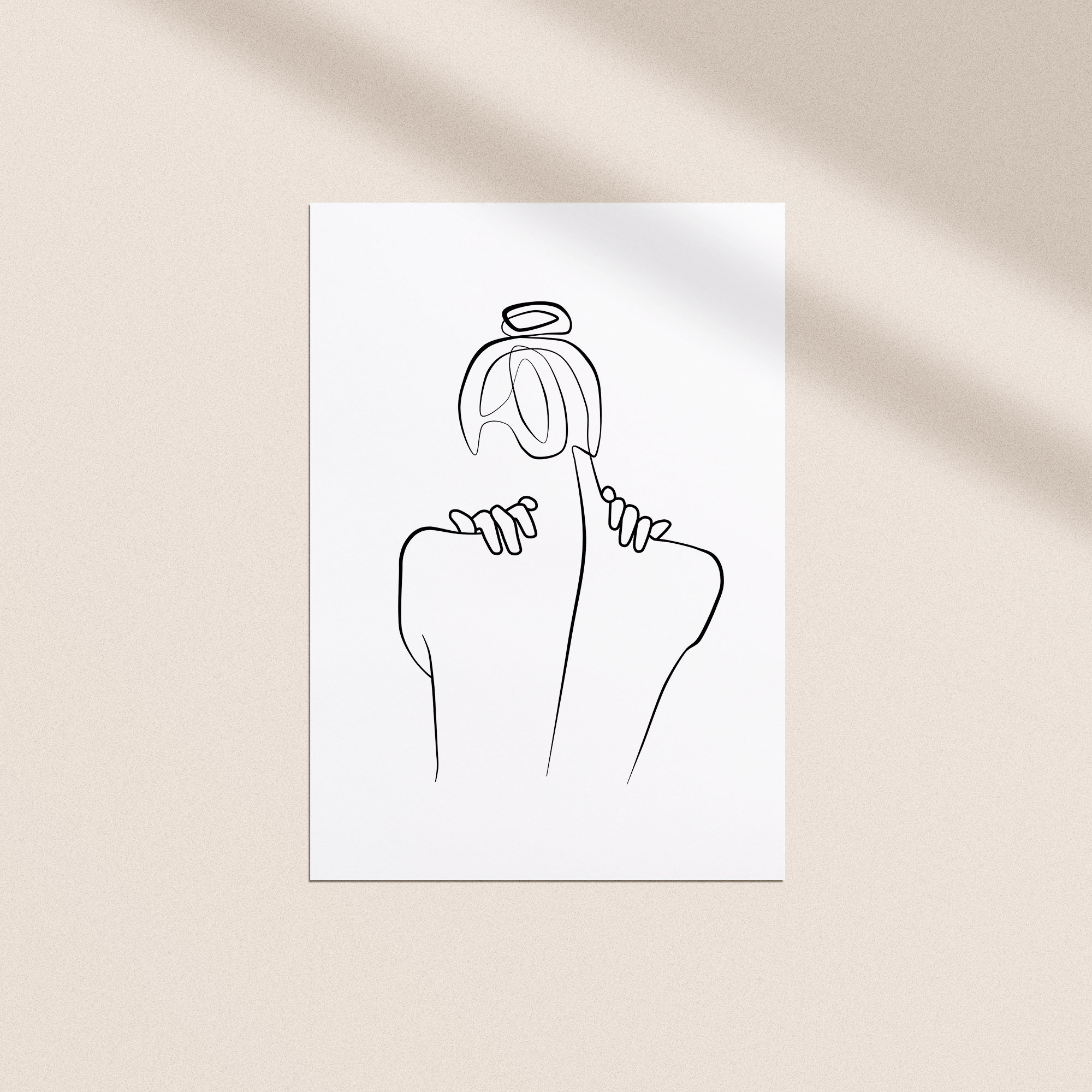 Woman Back Line Drawing Female Body Print Feminine Poster - Etsy