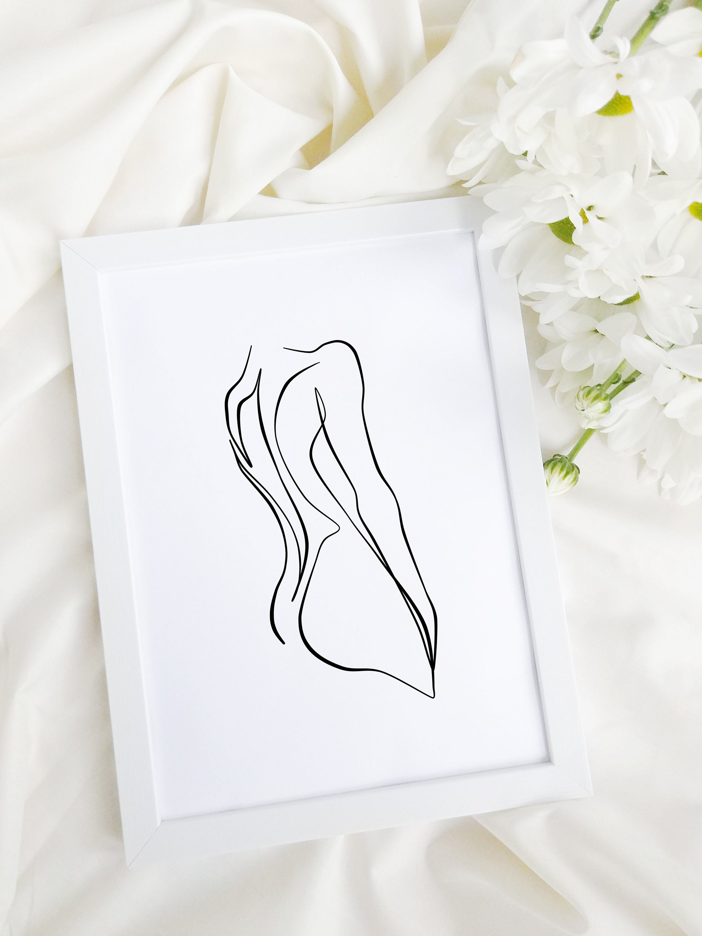 Woman Back Line Art Abstract Woman Body Art Female Back Art | Etsy