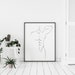 Abstract Man Line Art Print, Male Body Line Drawing, Male Figure Poster ...
